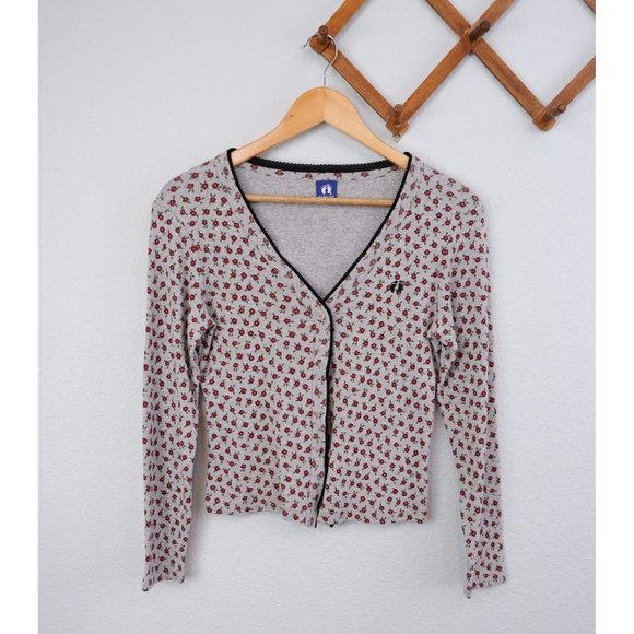 Hang Ten | Tops | Vintage Hang Ten Ditsy Floral Y2k Cropped Cardigan Large | Poshmark
